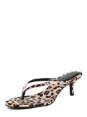 BLACK SUEDE STUDIO Tash 50mm Sandals - Cheetah Printed Satin