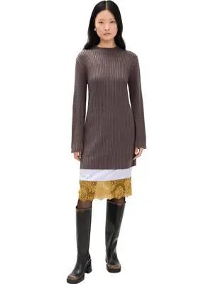 Staud Willow Sweater Dress - Truffle