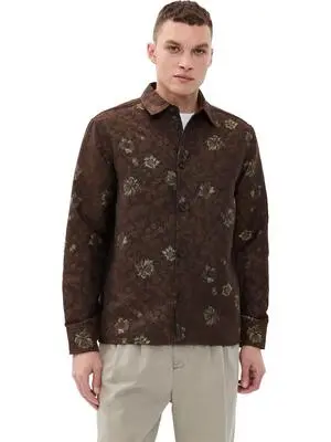 LES DEUX Kaleb Flower Jacquard Overshirt - Monk's Robe