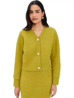 LE BOP Ines Knit Cardigan - Chartreuse