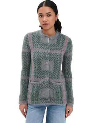 Kule The Egon Plaid Sweater - Grey Plaid