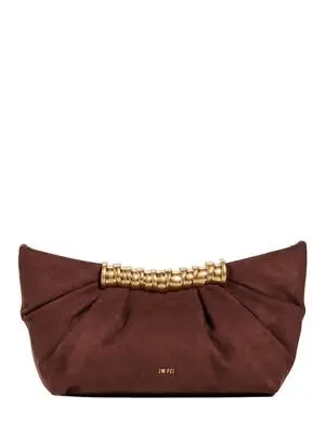 Jw Pei Leia Pleated Clutch - Dark Brown