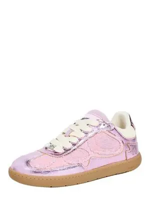 GANNI 08 Crinkle Metallic Sneakers - Cameo Pink
