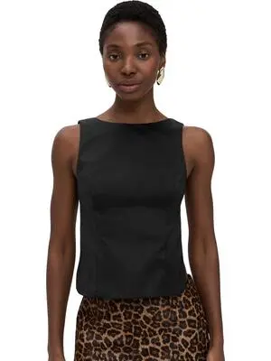Lioness Backless Tie Top - Onyx