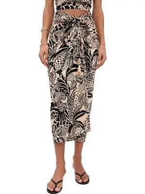 Poupette St Barth Uma Maxi Skirt - Black Toucan