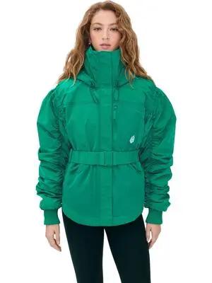 Free People Belted Technical Jacket - Green Glow