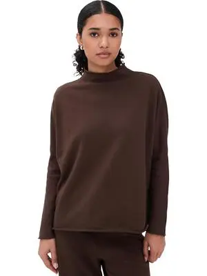 Frank & Eileen Effie Funnel Neck Capelet Sweatshirt - Coco