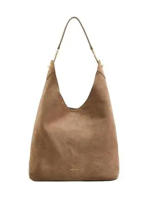 Veronica Beard Suede Jour Shoulder Bag - Bark
