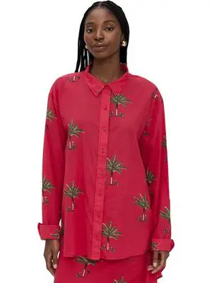 CONIGLIO PALM BEACH Printed Button-down Shirt - Petit Palm Red