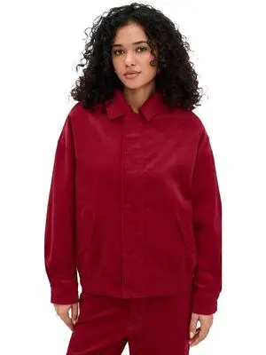 Lioness Kenny Corduroy Bomber Jacket - Crimson