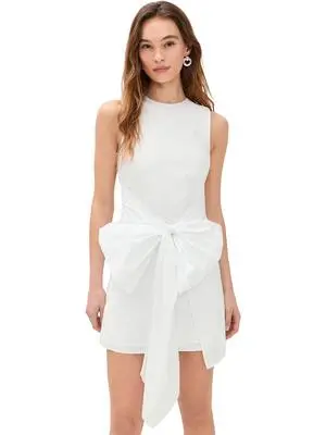 Remain Birger Christensen Sleeveless Mini Dress With Bow - Bright White
