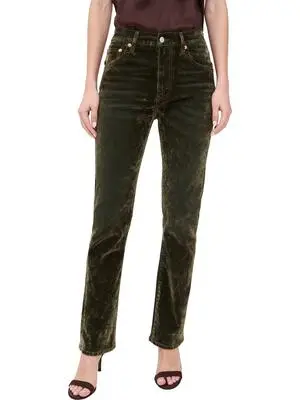 RE/DONE The Blondie Straight Leg Jeans - Olivebrchflk