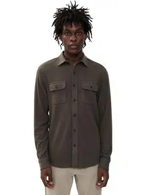 Faherty Brand Legend Sweater Shirt - Valley Brown Twill