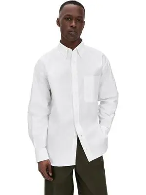 AARON LEVINE Logo Oxford Shirt - White