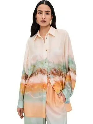 Zimmermann Daylight Relaxed Shirt - Tie Dye