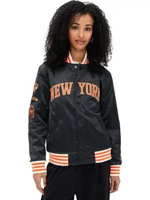 NEW YORK OR NOWHERE Knicks Midtown Varsity Jacket - Black