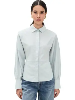 IRO PARIS Janine Button Down Blouse - Ice Grey