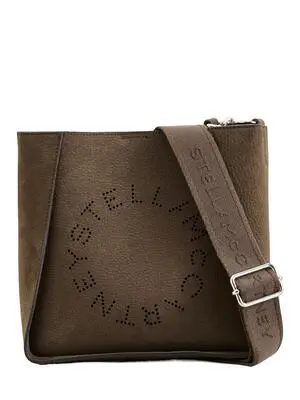 Stella McCartney Logo Embossed Crossbody Bag - Moka