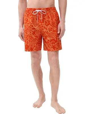 DUR DOUX St. Tropez Print Shorts - Orange