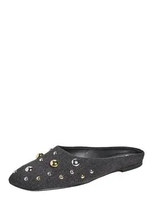 3.1 Phillip Lim Id Flat Mules With Dome Embellishments - Black