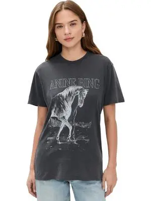 ANINE BING Lili Tee Horse - Washed Black