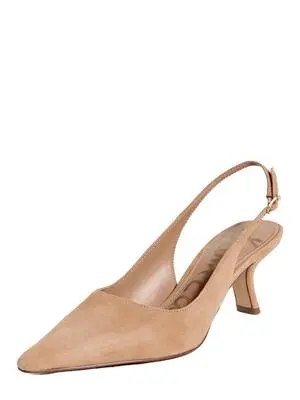 Sam Edelman Bianka Slingback Heels - Cyprus Tan Suede