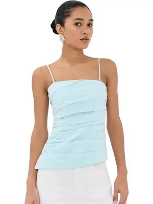 Simkhai Emerson Ruched Bustier - Sky