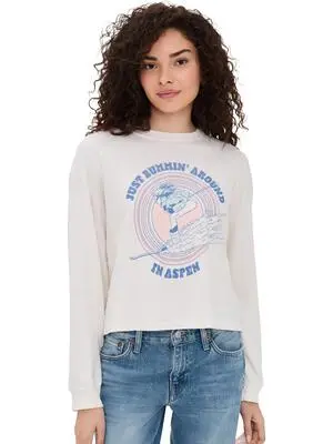 RE/DONE Boxy Boyfriend Long Sleeve Tee - Vintagewhite