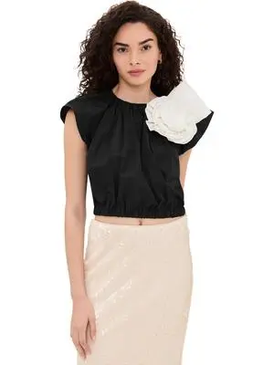 Sea Laurie Flutter Sleeve Top - Black