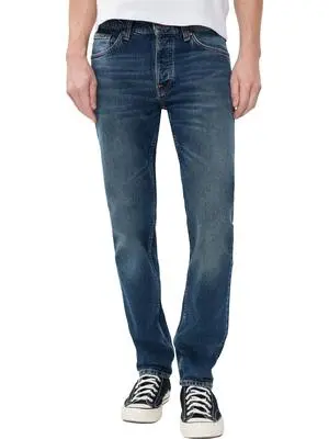 Nudie Jeans Solid Ollie Slim Jeans - Wild Blue