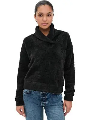 Splendid Rowan Fuzzy Pullover - Black