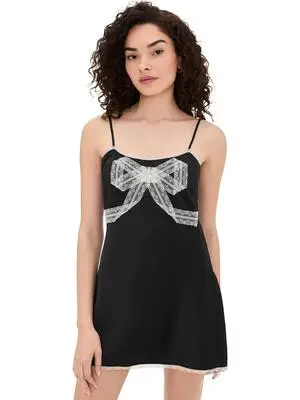 LoveShackFancy Mirelis Mini Dress - Black