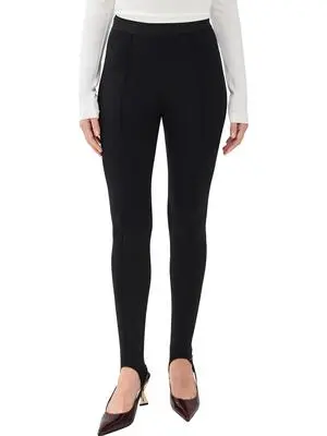 Wardrobe.NYC Opaque Stirrup Leggings - Black