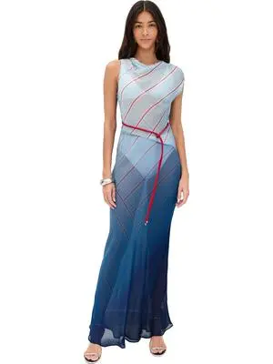 ROAME Crepe Capri Maxi Dress - Stripes Of The Seas