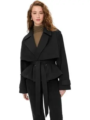 Joe's Jeans The Liz Cropped Trench Coat - Black