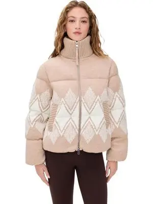 Varley Belinda Knit Puffer - Light Taupe