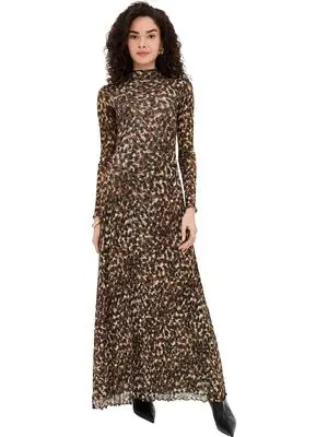 RESA Lyon Abstract Printed Maxi Dress - Terra