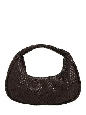 ST. AGNI Lattice Weave Mini Bon Bon Bag - Coffee