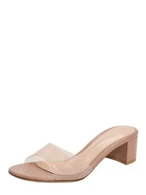 GIANVITO ROSSI Glass Heeled Sandals - Praline