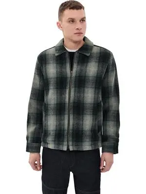 Taylor Stitch Waterfront Boiled Wool Jacket - Evergreen Plaid
