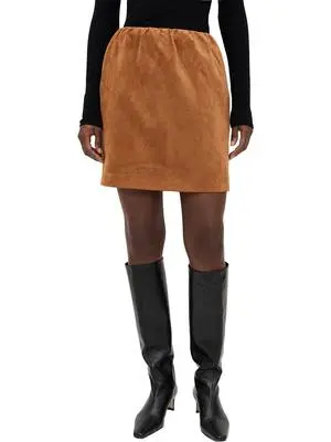 SHUSHU/TONG Smocked Short Skirt - Brown