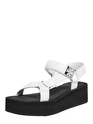 Tory Burch Mellow Platform Sandals - Optic White/silver/black