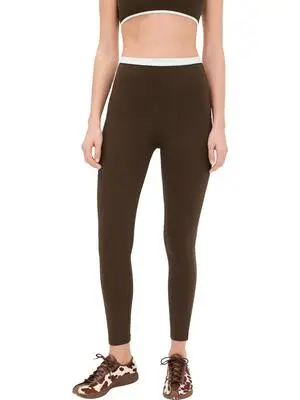 PORT DE BRAS Paola Ankle Leggings - Dark Chocolate