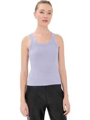 Sprwmn Rib Fitted Scoop Tank - Lavender