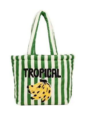 Farm Rio Striped Banana Tropical Tote - Multi