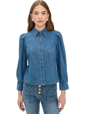 MADEWELL Puff Sleeve Denim Shirt