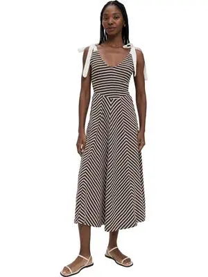 Free People Cecelia Midi Dress - Coconut Milk Combo