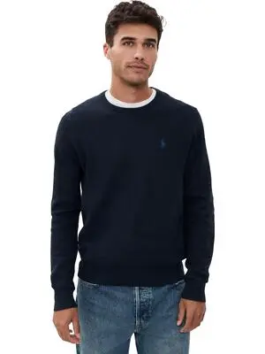 Polo Ralph Lauren Cotton Crewneck Sweater - Navy Heather