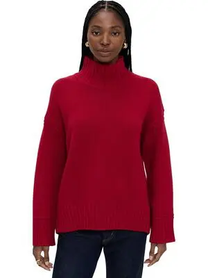LA LIGNE Heavyweight Turtleneck Sweater - Dark Red