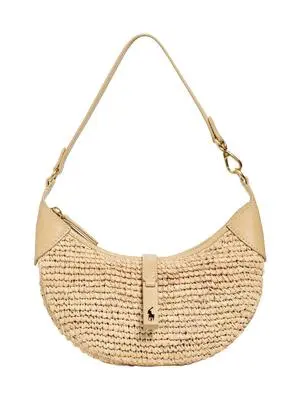 Polo Ralph Lauren Polo I.d. Raffia Mini Shoulder Bag - Natural/cashmere